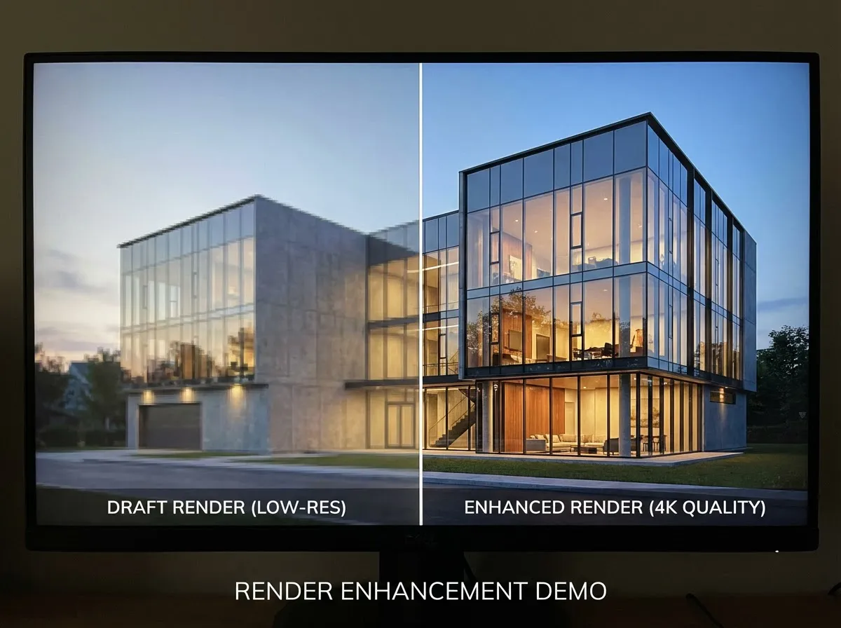 AI Render Enhancer — Upscale Architecture | Armox AI